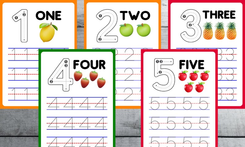 10 Number Tracing Worksheets, Printable Preschool Worksheets, 0-10 ...