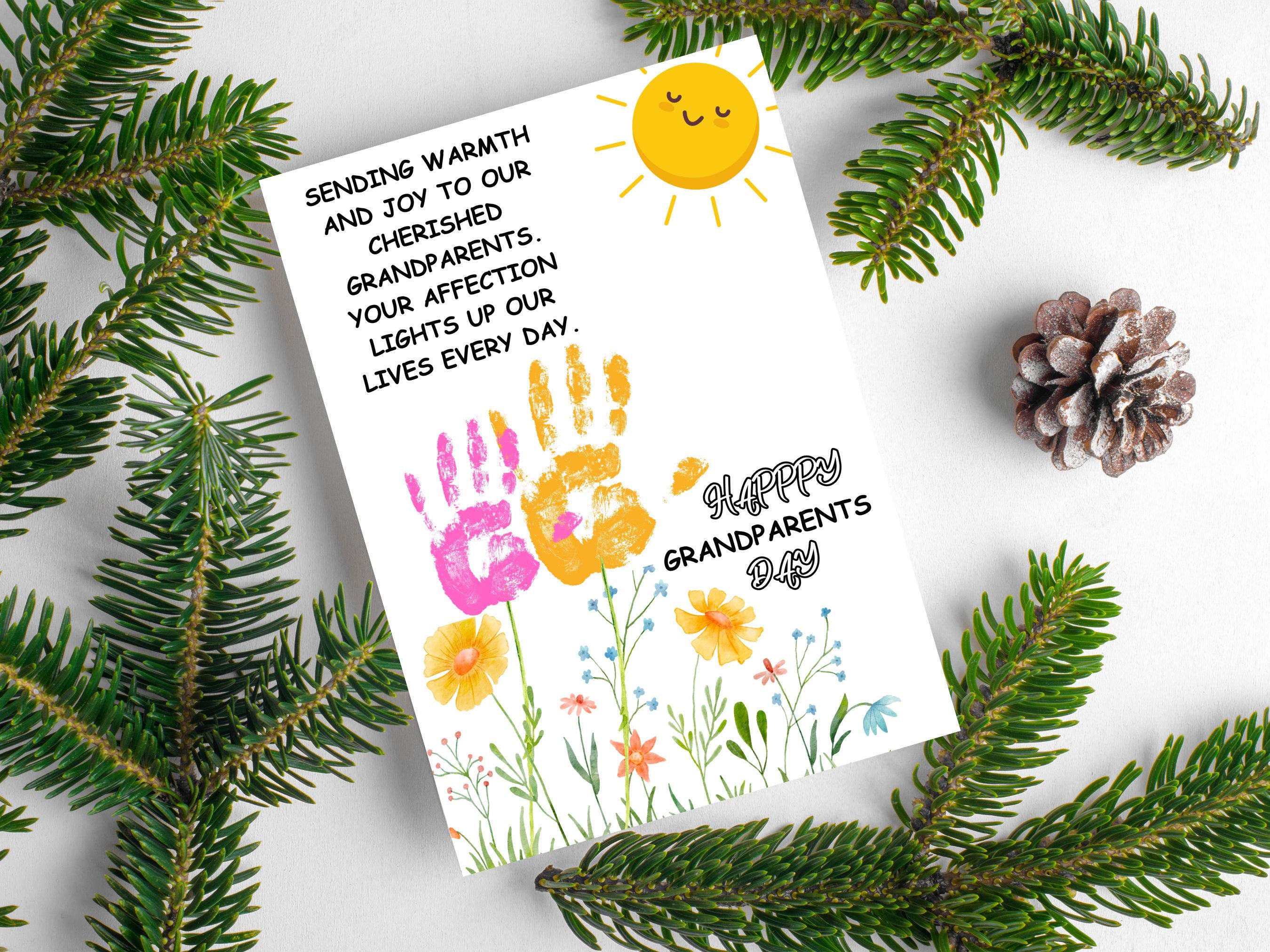 Happy Grandparents Day Handprint Art 2024, Grandparents Handprint Craft ...