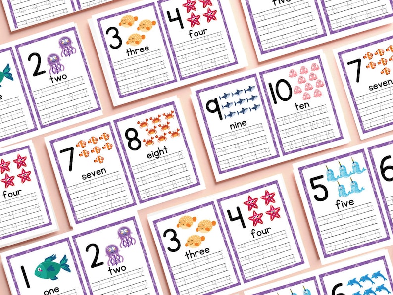 Printable Number Tracing, Kids Tracing, Handwriting Practice Book ...