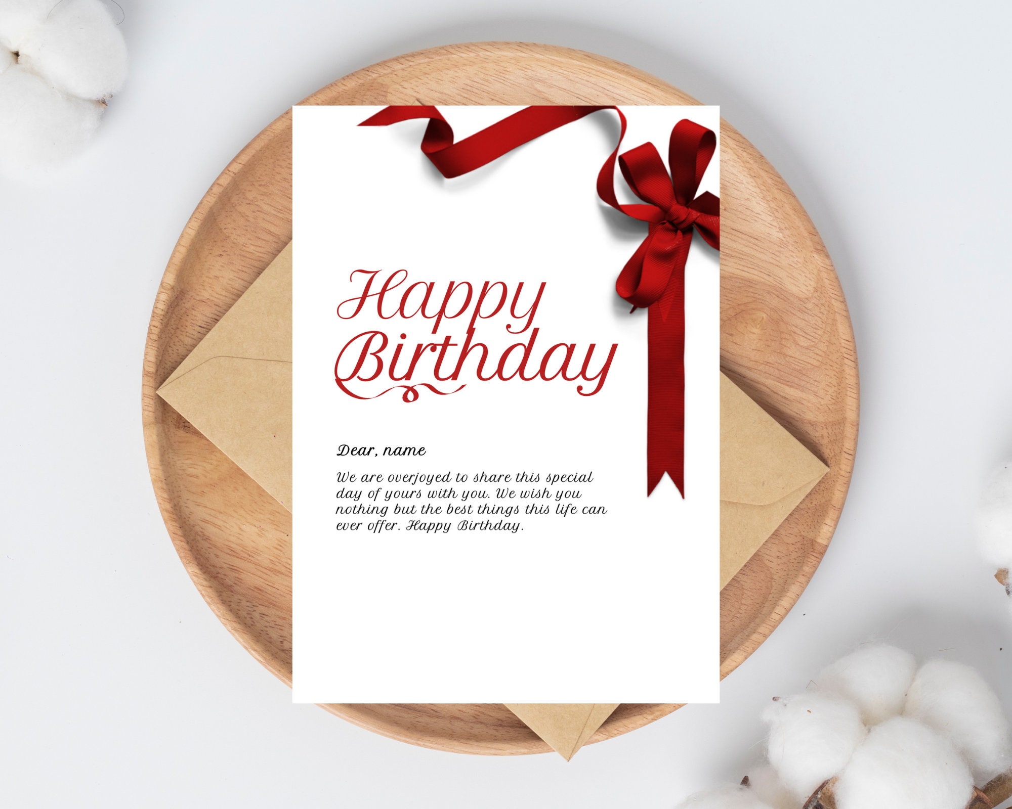 Elegance Editable Birthday Card, Digital Products, Card Set Birthday ...