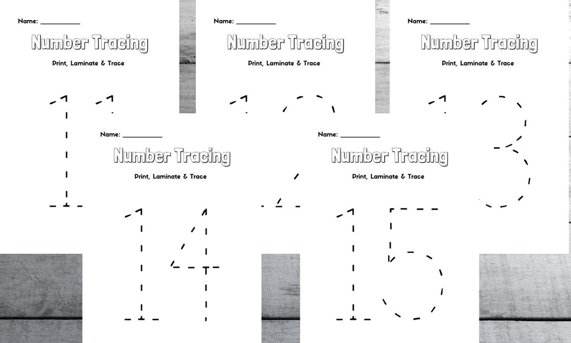 Number Tracing 1-20, Preschool Worksheets, Kindergarten Tracing Numbers ...