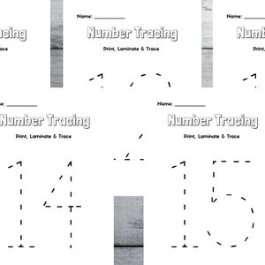 Number Tracing 1-20, Preschool Worksheets, Kindergarten Tracing Numbers ...