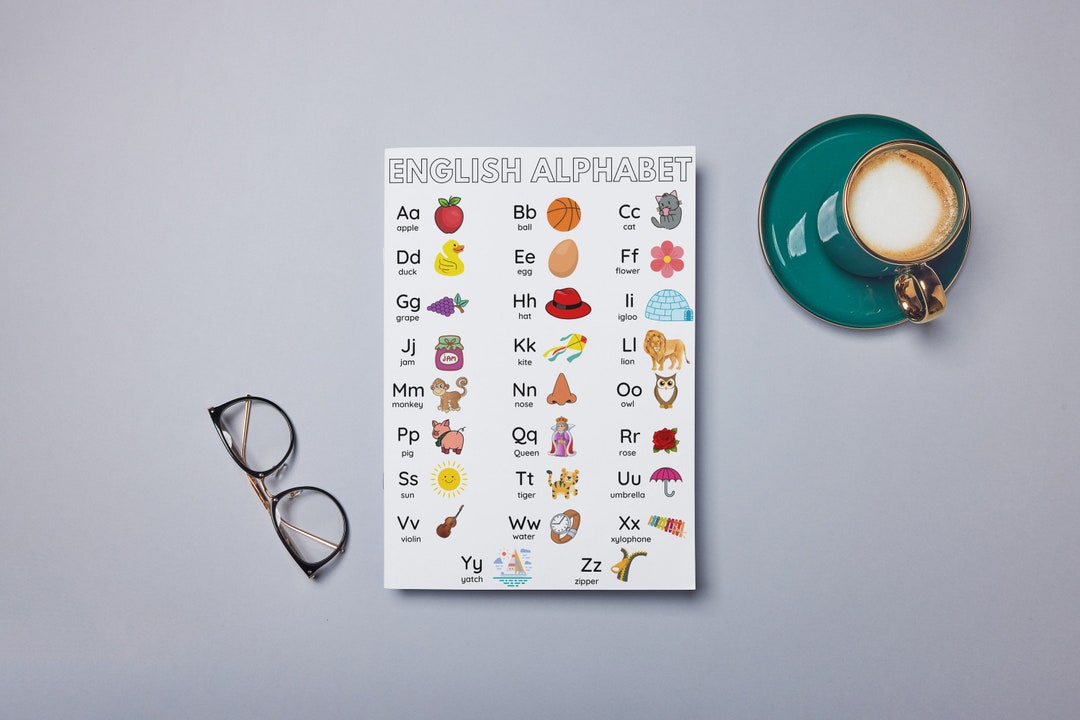 Alphabet - English Language Alphabet - Kids Educational Poster ...