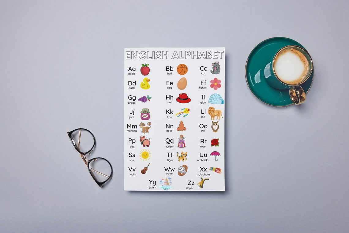 Alphabet English Language Alphabet Kids Educational Poster Classroom ...
