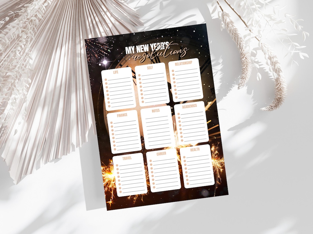 2025 New Years Resolution Planner, Goal Setting Worksheet New Year ...