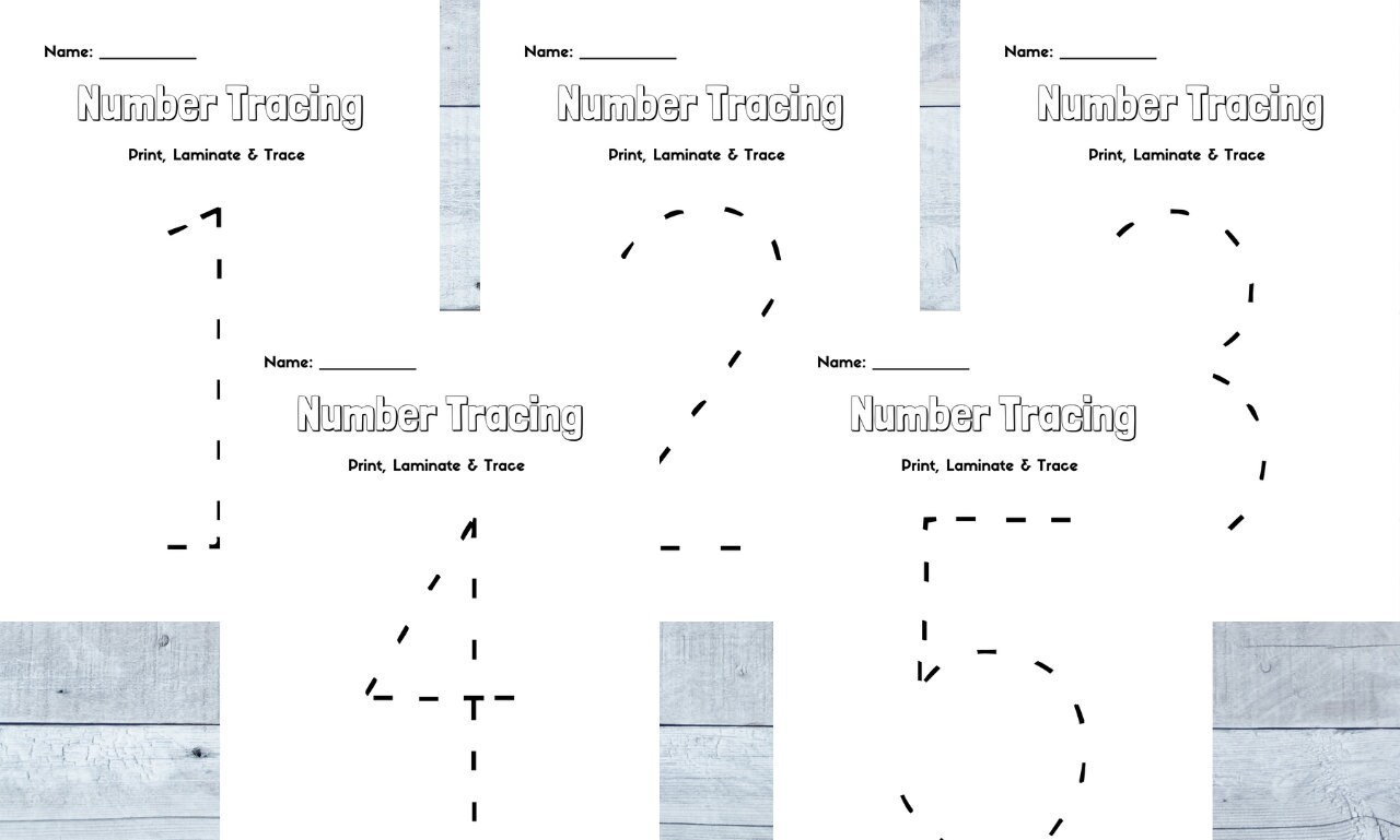 Number Tracing 1-20, Preschool Worksheets, Kindergarten Tracing Numbers ...