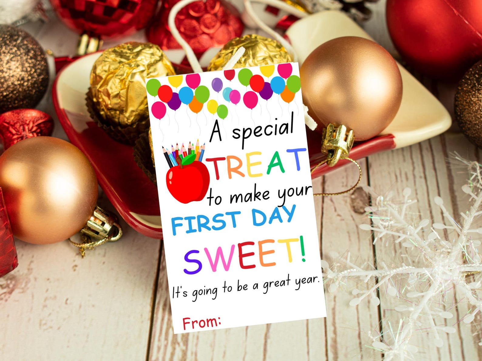 Editable A Special Treat to Make Your First Day Sweet Tag,printable ...