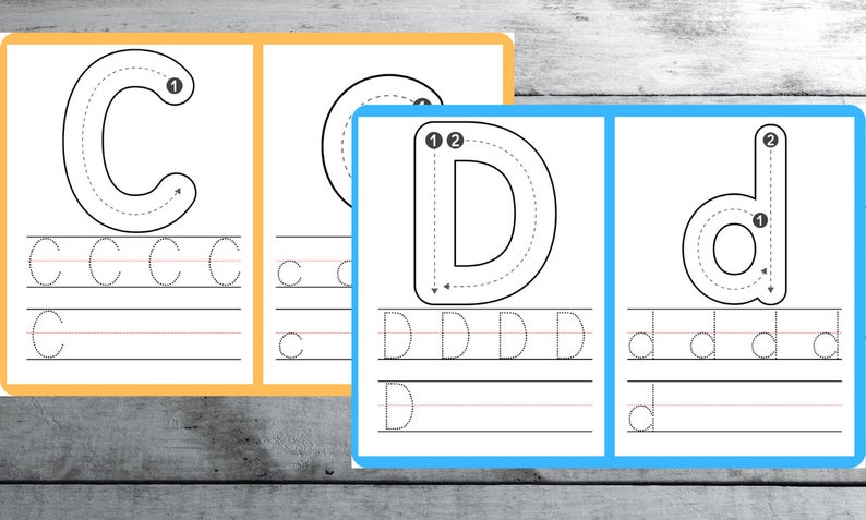 Alphabet Tracing Worksheets, 26 Pages Digital Downloads, Kids Alphabet ...
