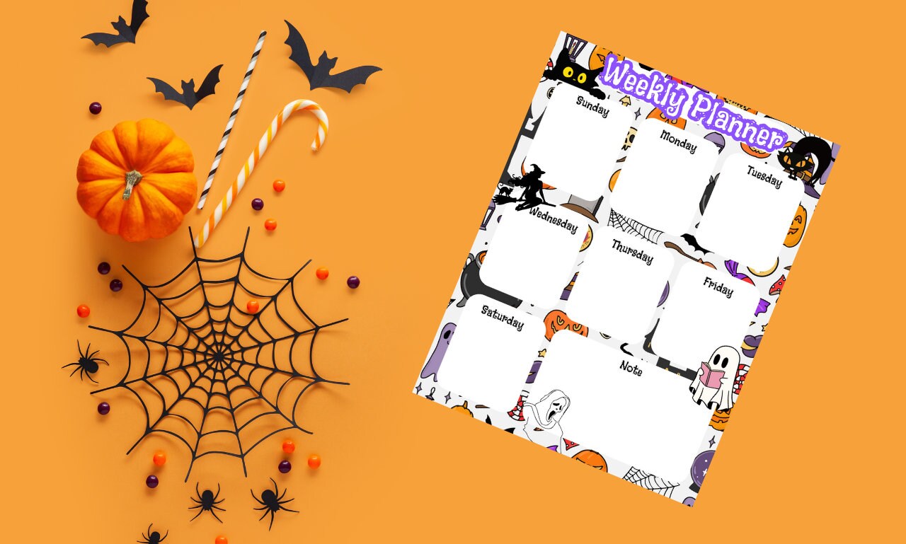 Halloween Weekly Planner Printable, Fall Planner, Weekly Planner to Do ...