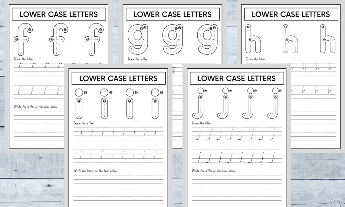 26 Printable Lowercase Alphabet Tracing Worksheets,preschool ...