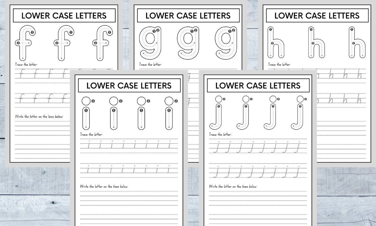 26 Printable Lowercase Alphabet Tracing Worksheets,preschool ...