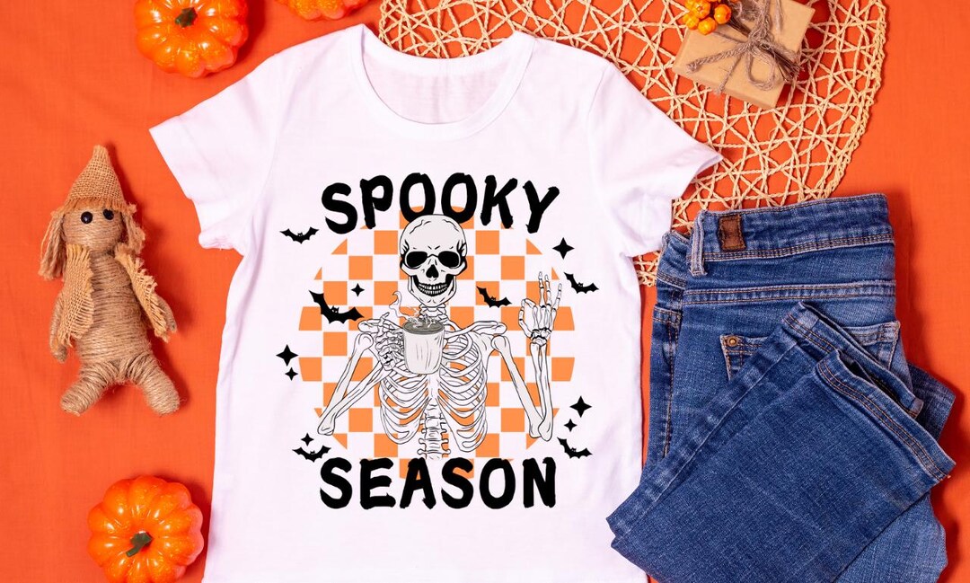 Spooky Season Skeleton Svg, Retro Halloween Svg, Funny Skeleton ...