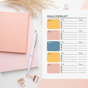 Goal Planner | Goal Tracker | Printable Planner | Digital Planner ...