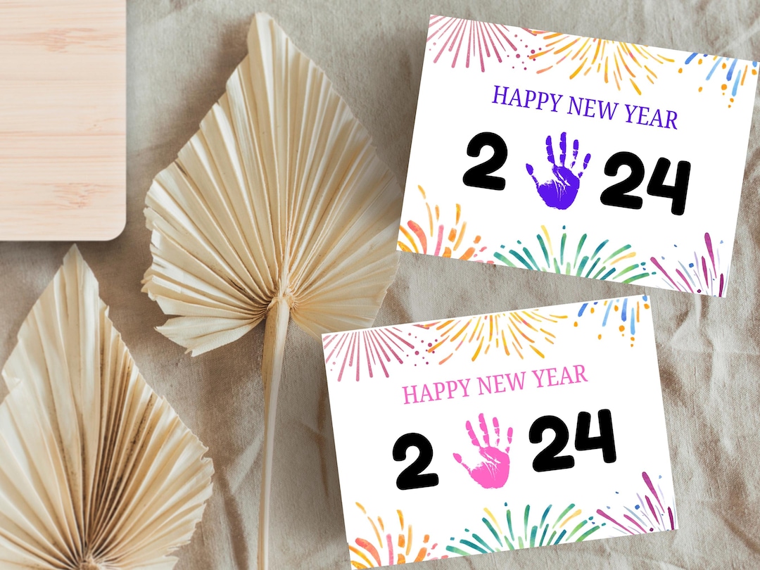 New Year 2025 Handprint Art, 2025 New Years Handprint Craft, Kids ...