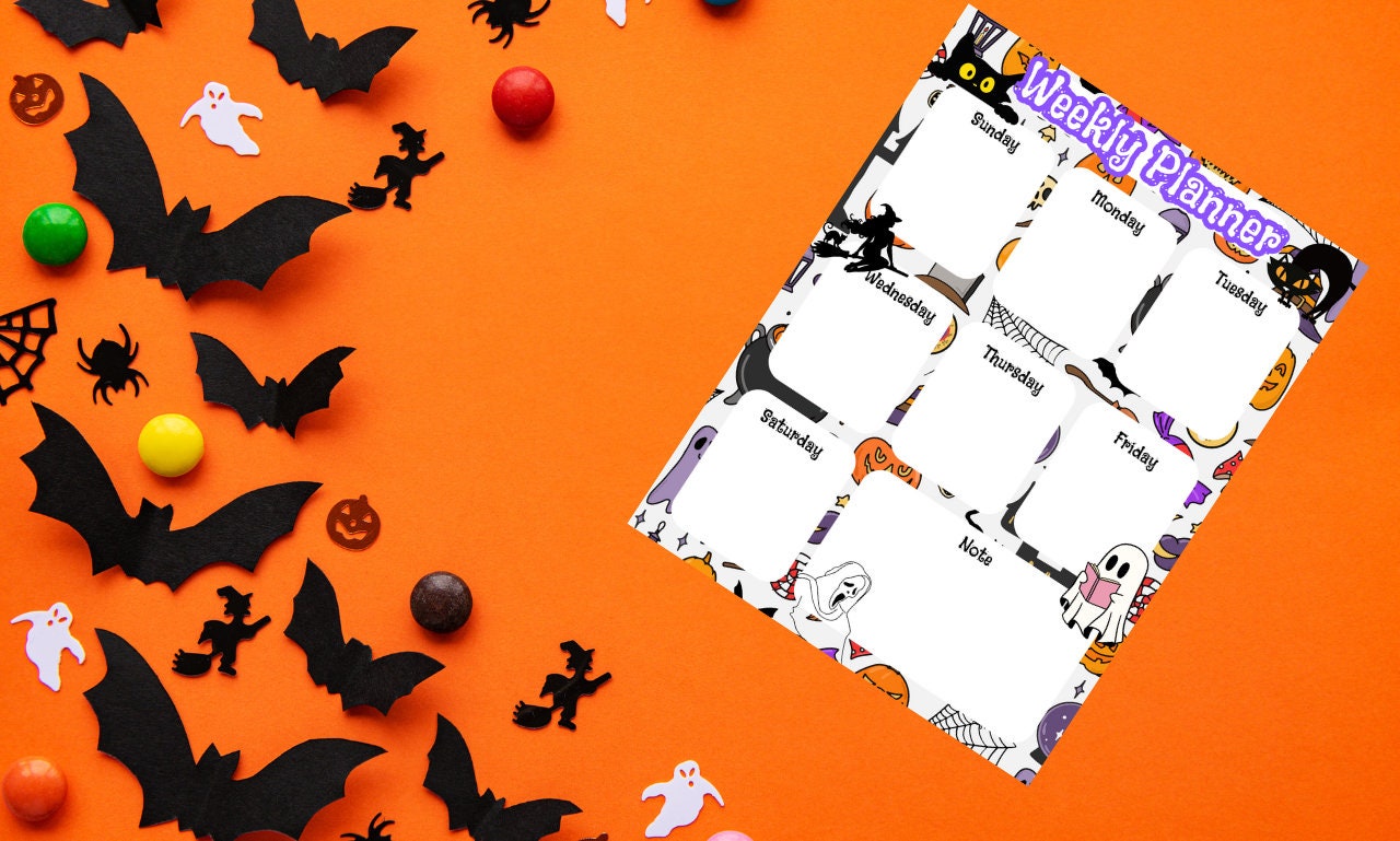 Halloween Weekly Planner Printable, Fall Planner, Weekly Planner to Do ...