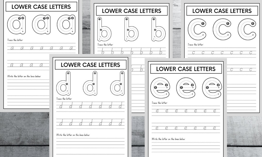 26 Printable Lowercase Alphabet Tracing Worksheets,preschool ...