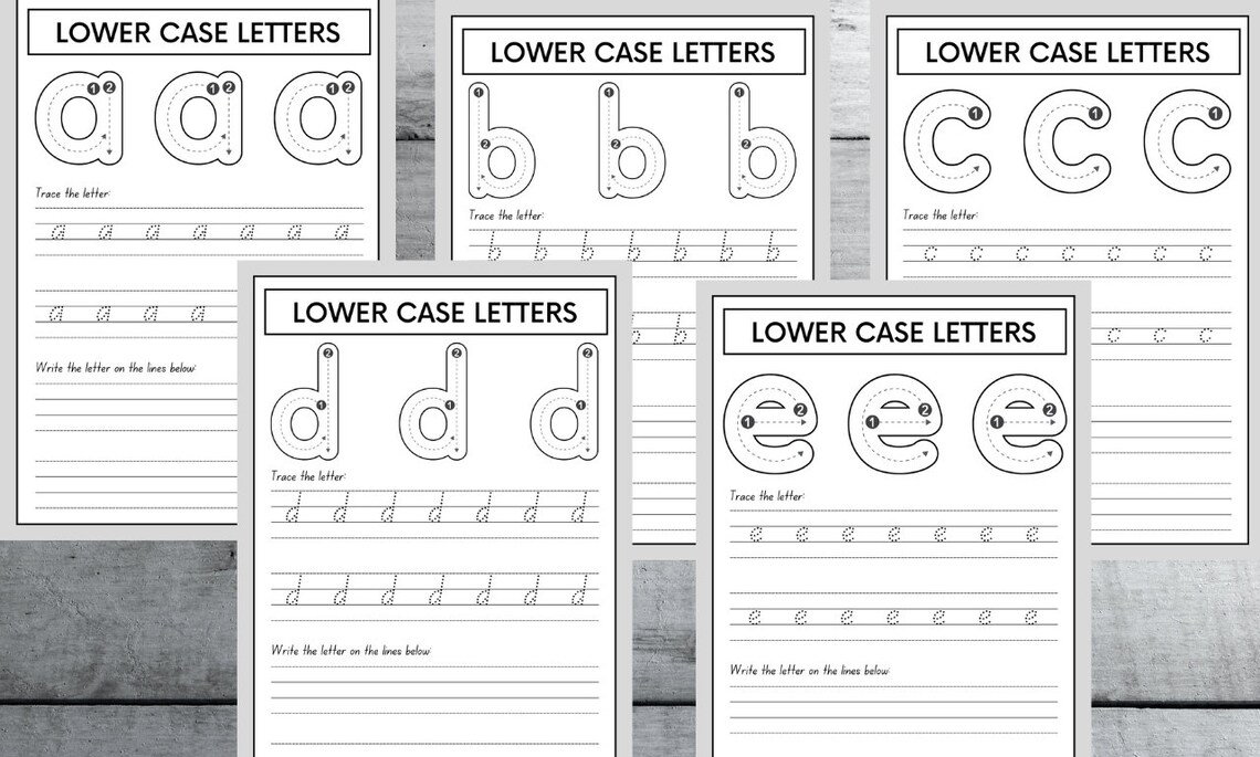 26 Printable Lowercase Alphabet Tracing Worksheets,preschool ...