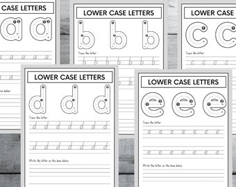 26 Printable Alphabet Upper and Lower Case Letters Tracing Worksheets ...