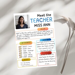Meet the Teacher Template, Meet the Kindergarten Teacher Letter ...