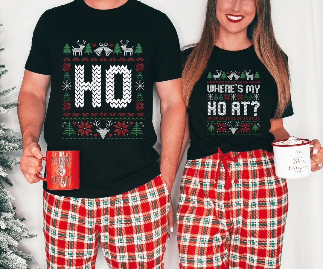 Funny Couples Ugly Christmas Sweater, Unisex Couples Matching Ugly ...