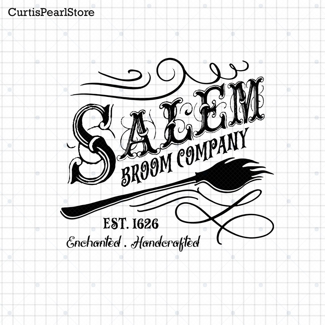 Salem Broom Company Est 1626 Halloween Png, Salem Massachusett Png ...