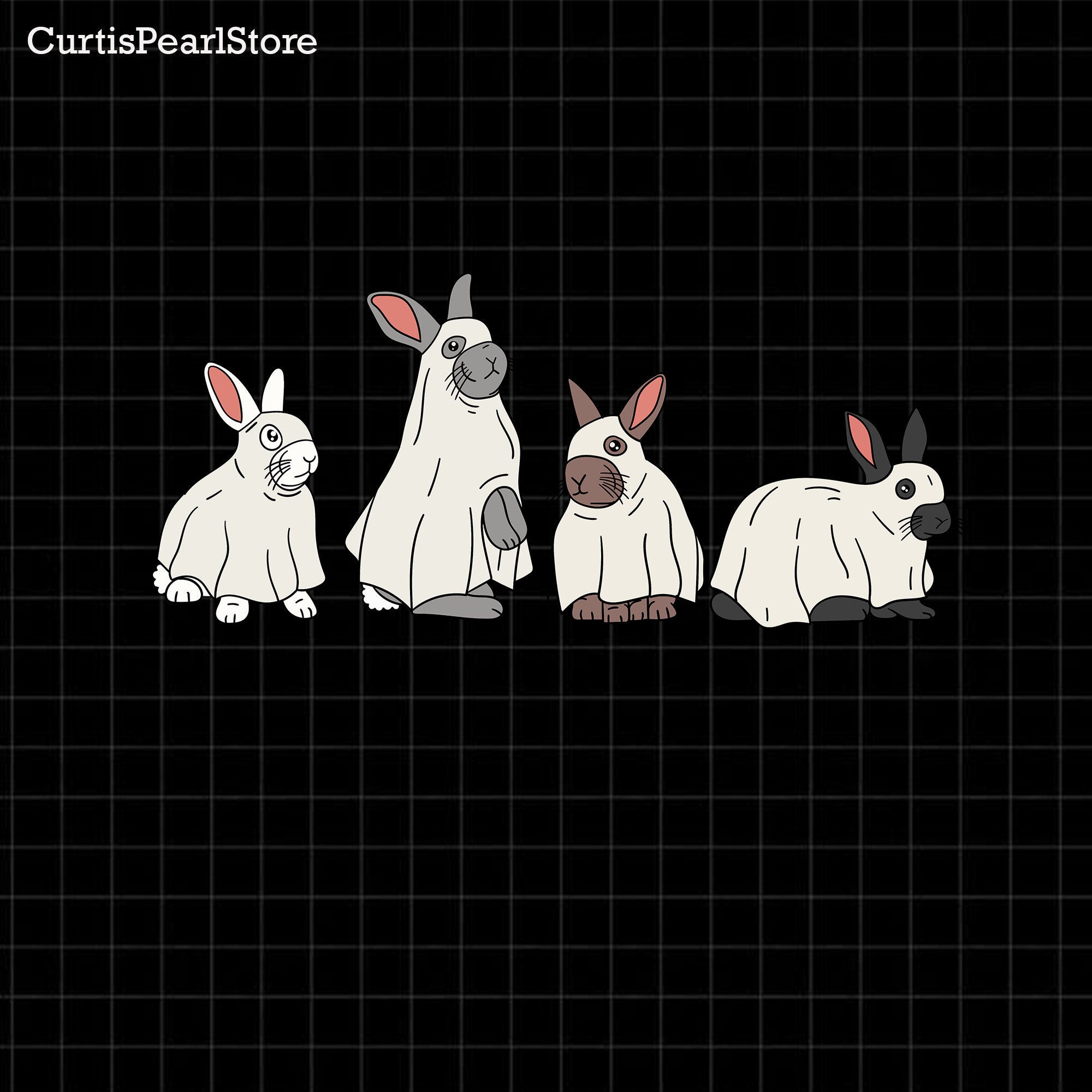 Cute Rabbit Ghost Halloween Png Ghost Bunny Png Halloween - Etsy