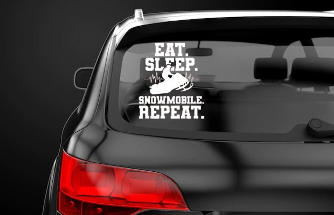 Eat Sleep Snowmobile Repeat Sticker Snowmobile Decal Sled Label Snow ...