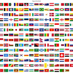 211 Flags of the World PNG Files - Etsy