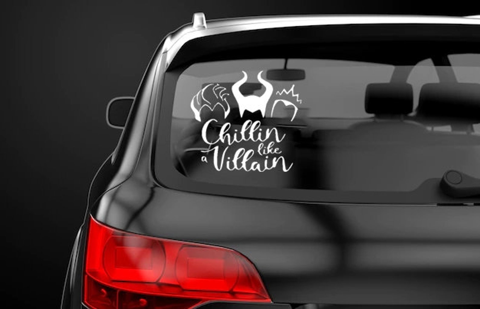 Chillin Like A Villain Sticker Decal Label Disney Villain Sticker Evil ...