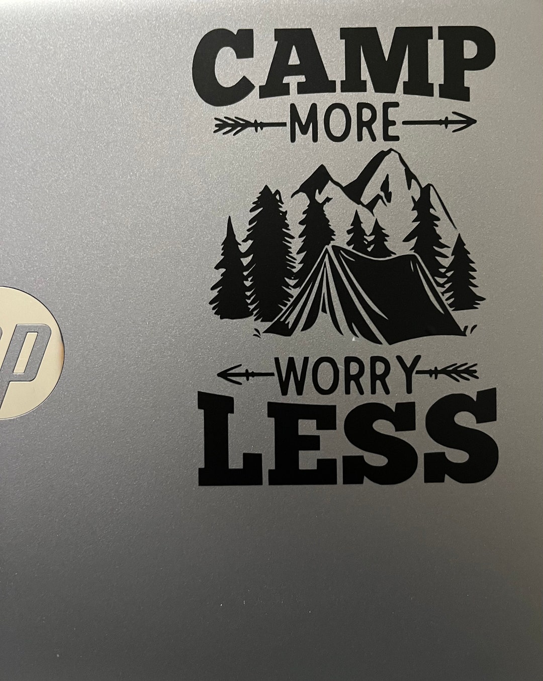 Camp More Worry Less Sticker Decal Label Camping RV Sticker Trailer ...