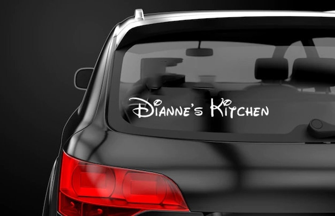 Disney Font Custom Message Sticker Decal Label Mickey Mouse Writing ...