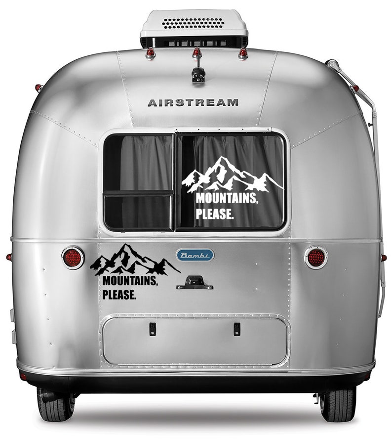 Mountains Please Sticker Decal Label Outdoors Sticker Camping Decal ...