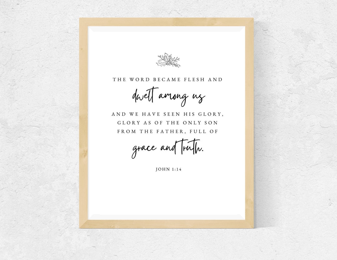 John 1:14 Printable - Etsy