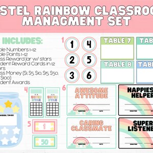 Pastel Rainbow Classroom Decor Bundle - Etsy