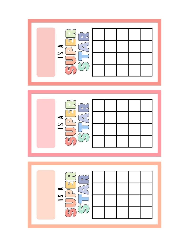 Pastel Rainbow Student Reward Cards - Etsy