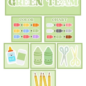 Classroom Table Caddy Labels - Etsy