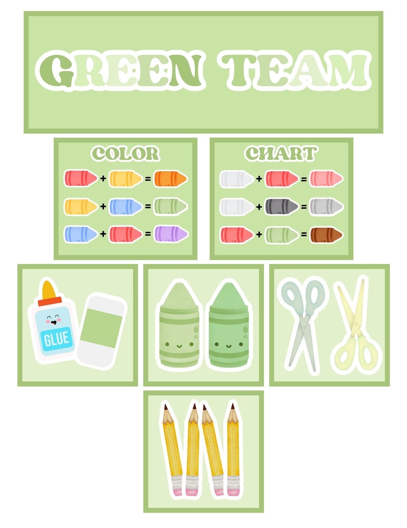 Classroom Table Caddy Labels - Etsy