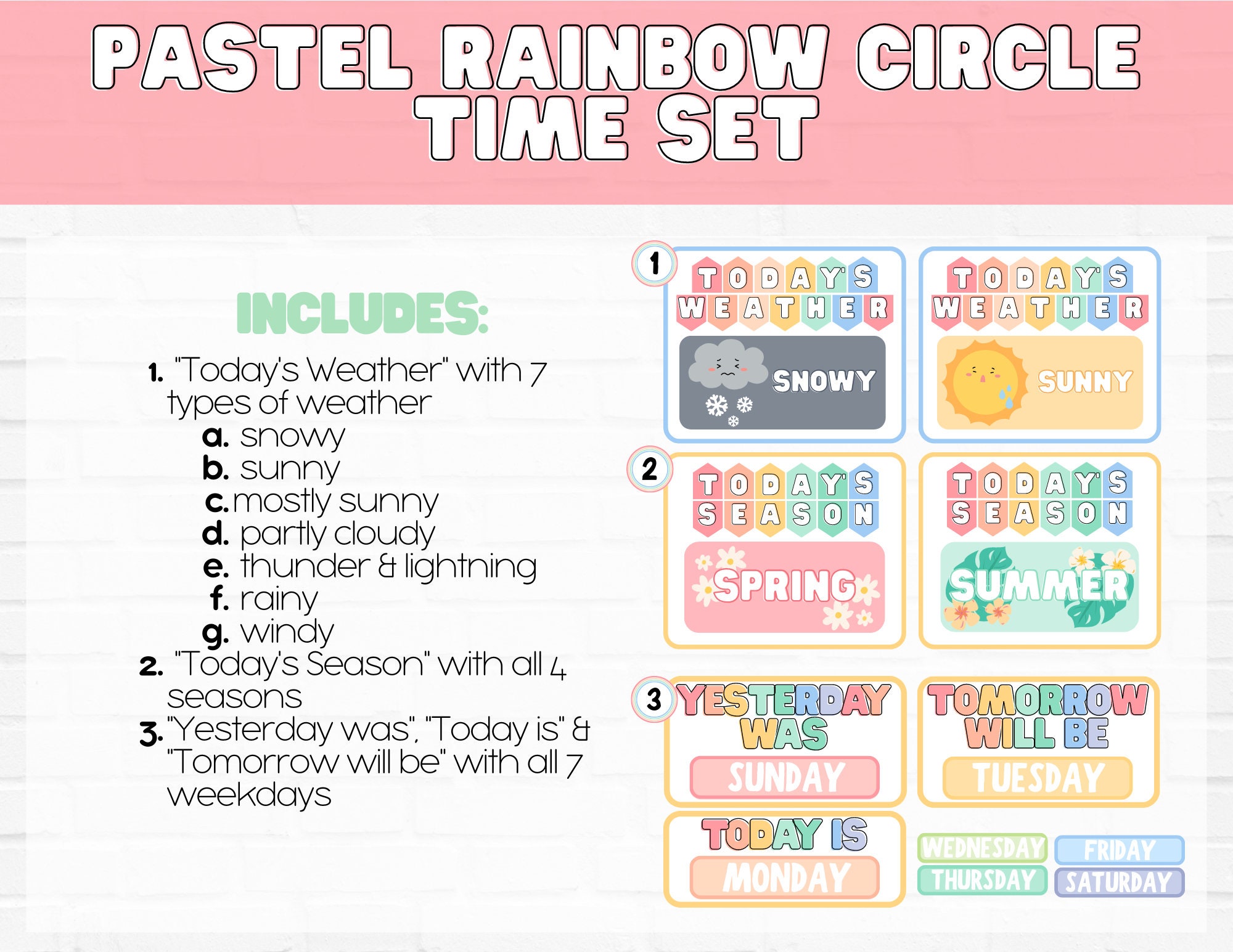 Pastel Rainbow Classroom Decor Bundle - Etsy