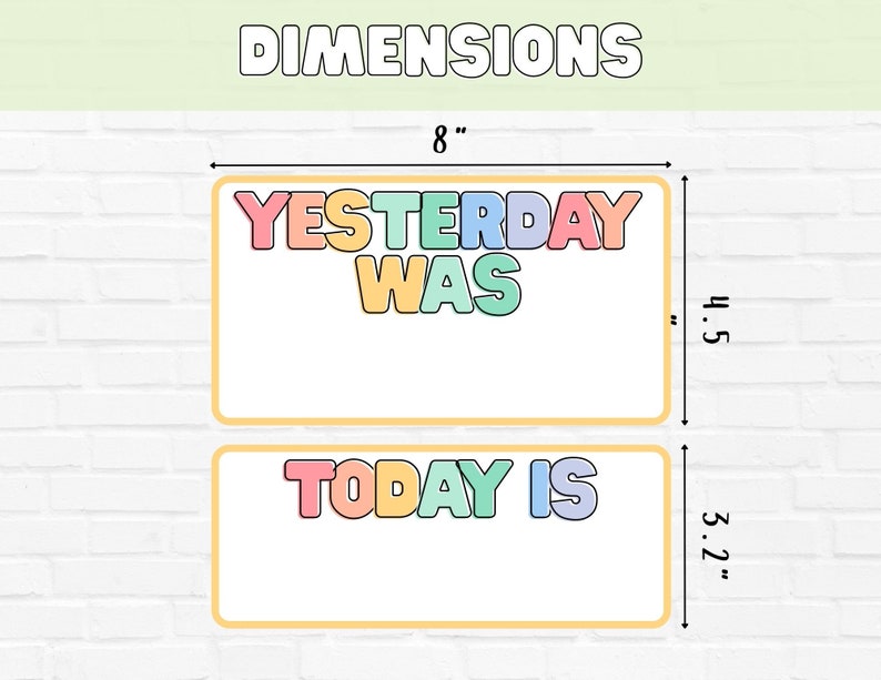 Pastel Rainbow Classroom Week Chart - Etsy