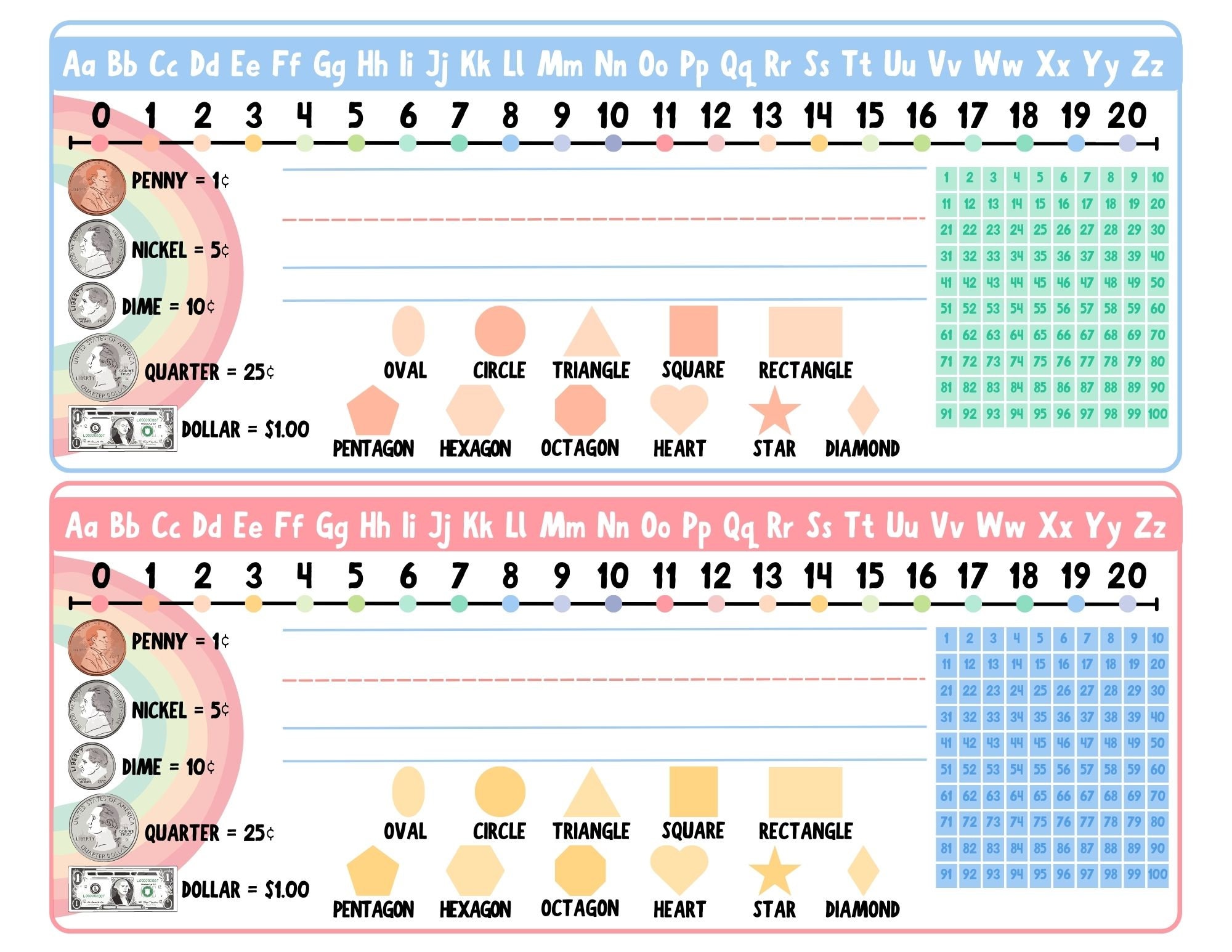 Pastel Rainbow Classroom Desk Name Tags - Etsy