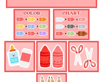 Pastel Rainbow TABLE CADDY LABELS *editable* Stationery/classroom Table ...