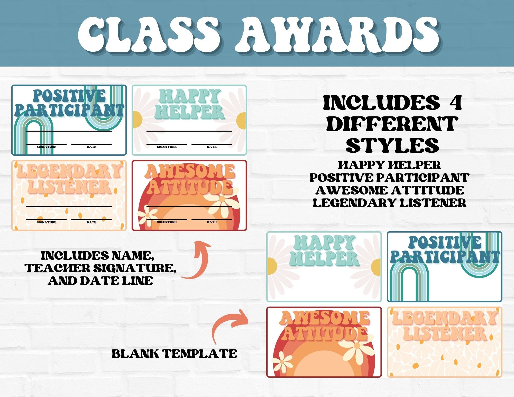 Groovy Class Awards - Etsy