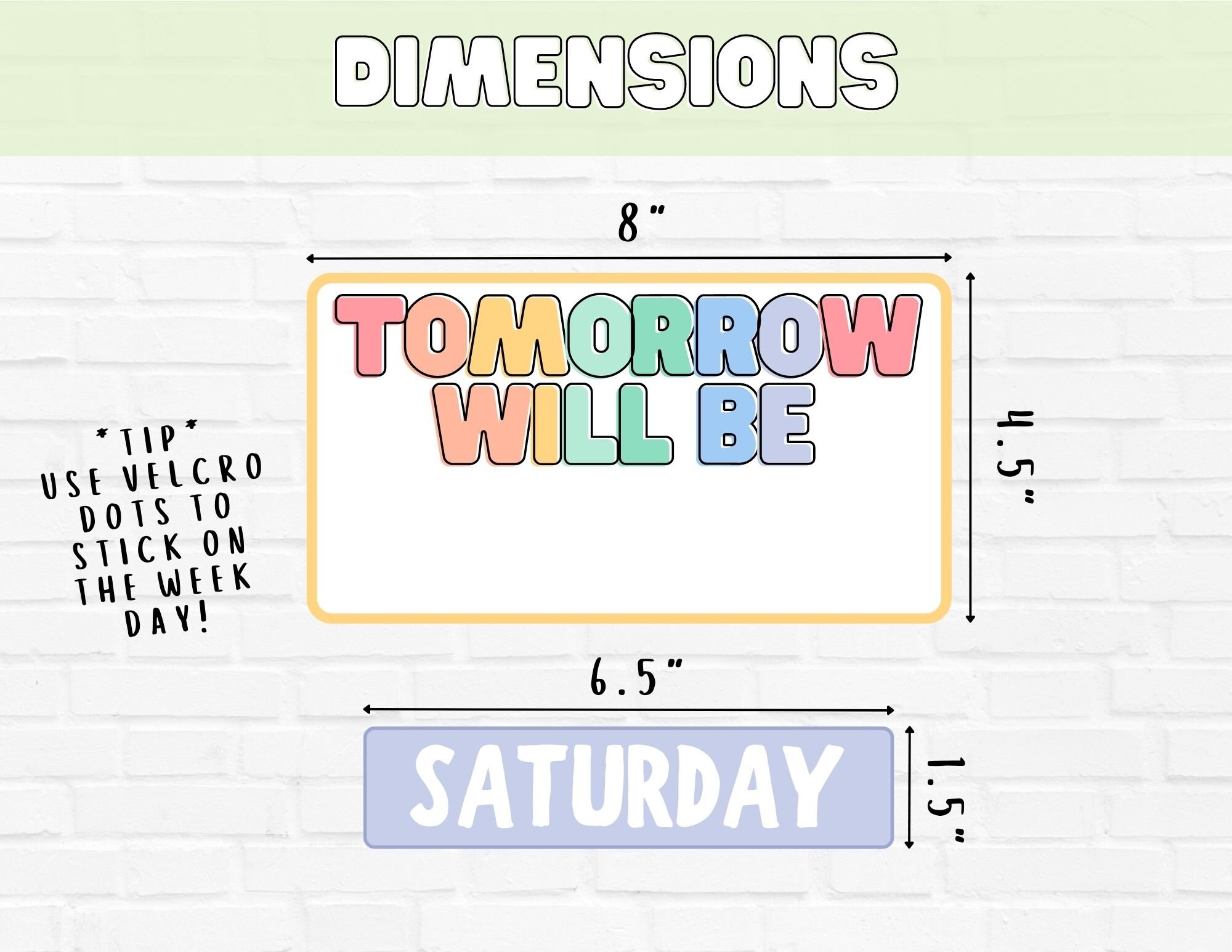 Pastel Rainbow Classroom Week Chart - Etsy