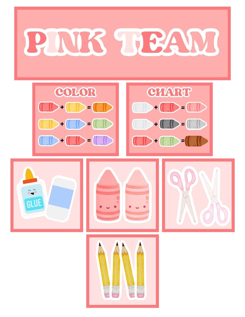 Classroom Table Caddy Labels - Etsy