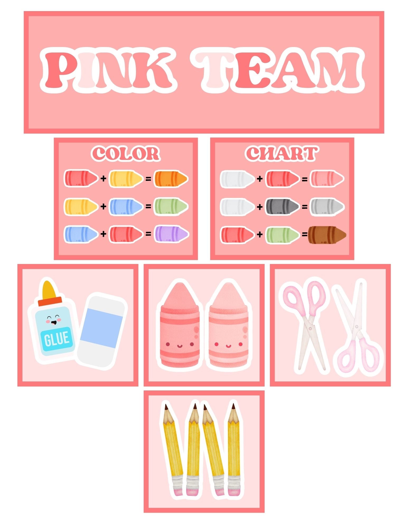 Classroom Table Caddy Labels - Etsy