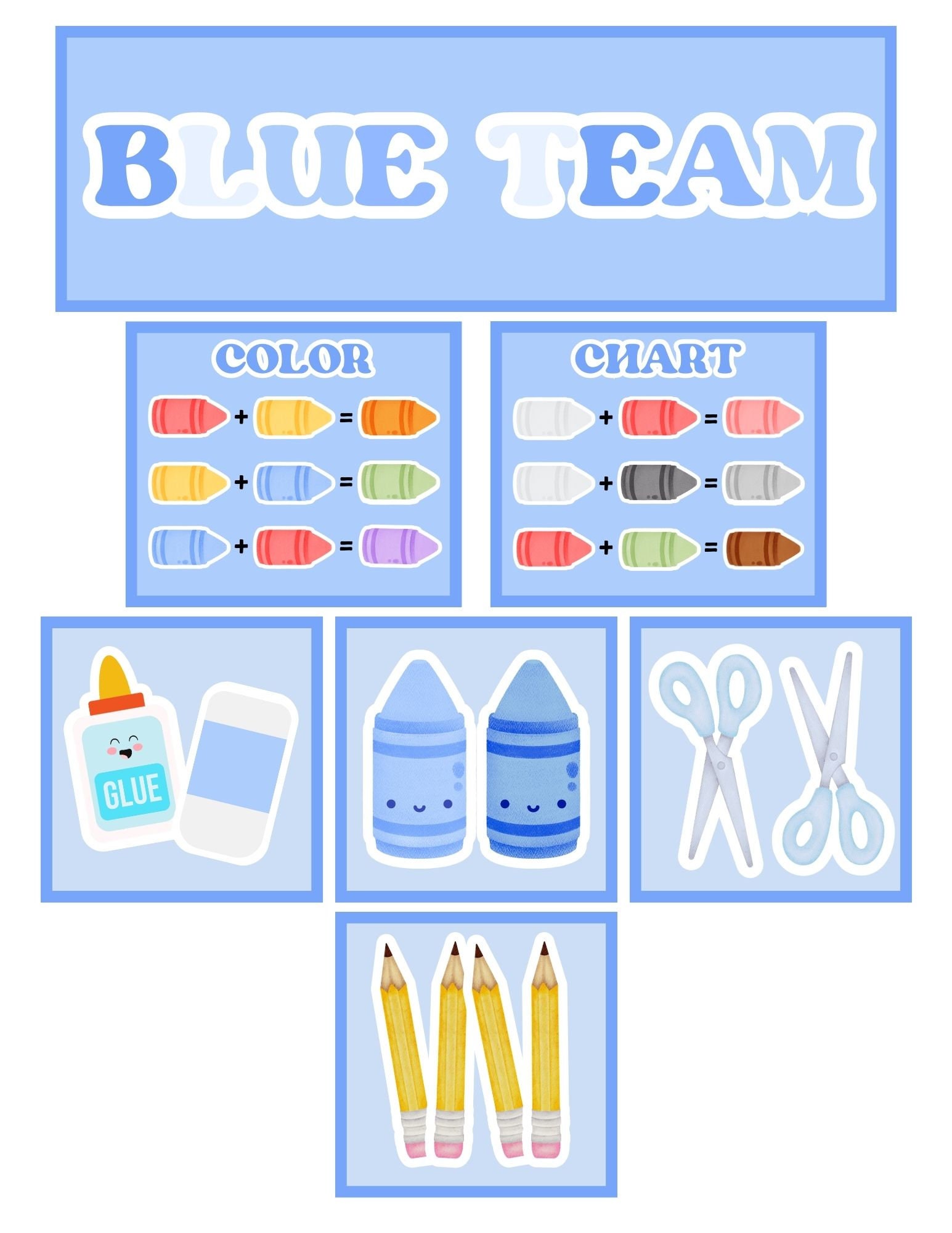Classroom Table Caddy Labels - Etsy