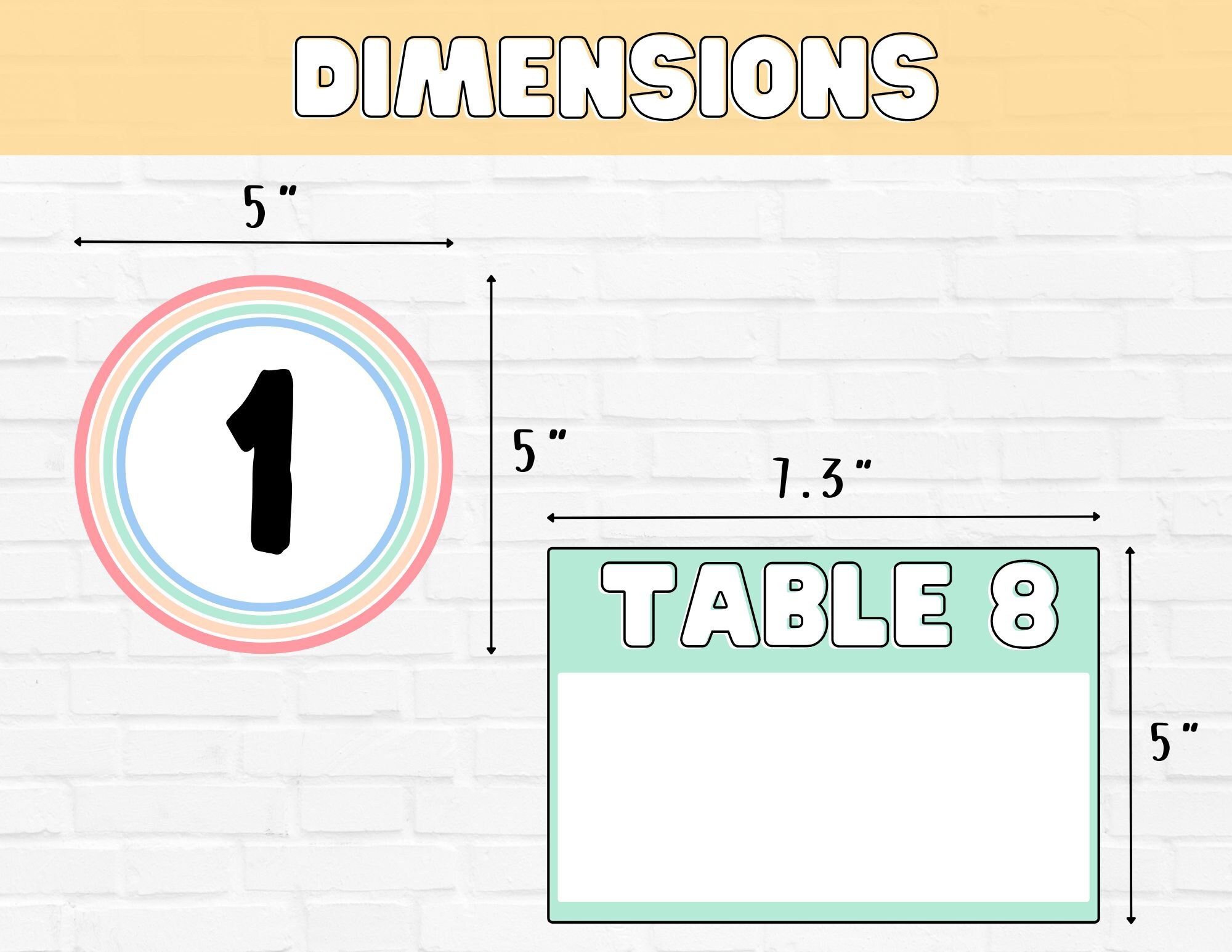 Pastel Rainbow Classroom Table Numbers - Etsy