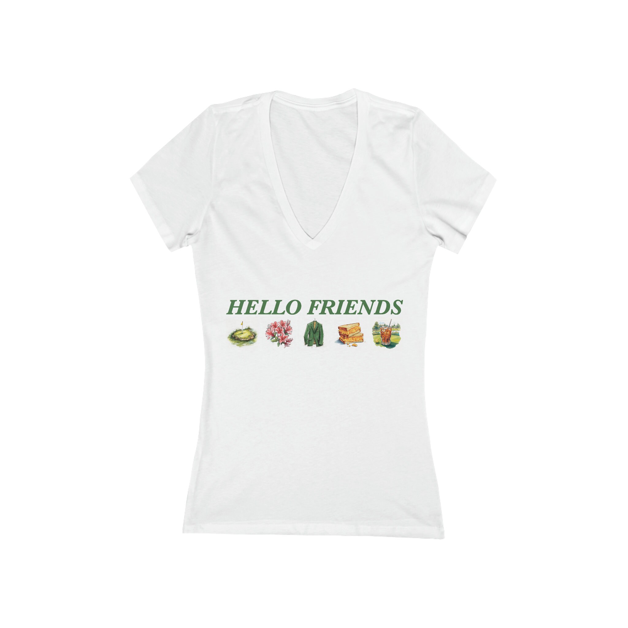 The Masters Golf Tournament Themed Women's Jersey Short Sleeve Deep V ...