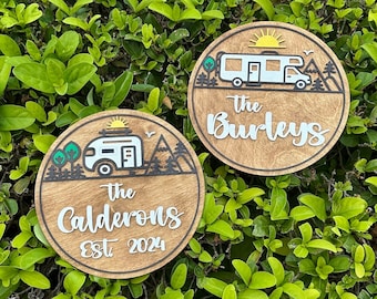 Personalized Camper Name Sign, Customizable Camping Name Sign, RV ...