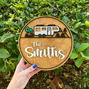 Personalized Camper Name Sign, Customizable Camping Name Sign, RV ...